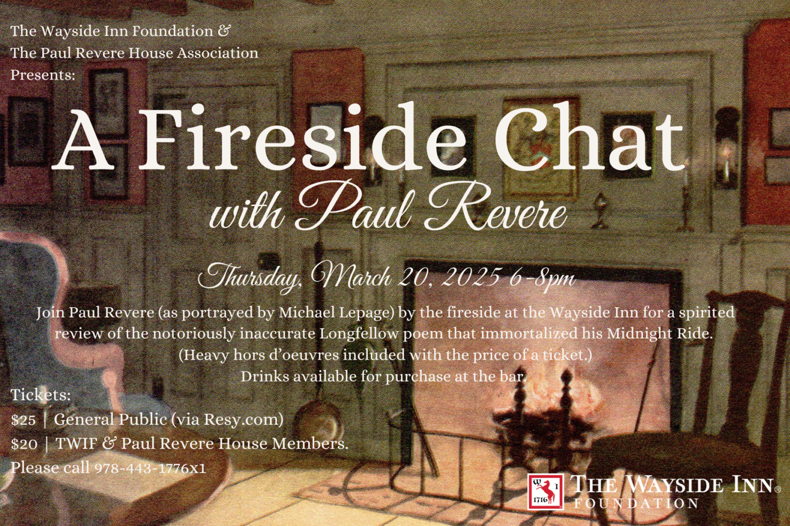 Fireside Chat with Paul Revere at the Wayside Inn - MA250