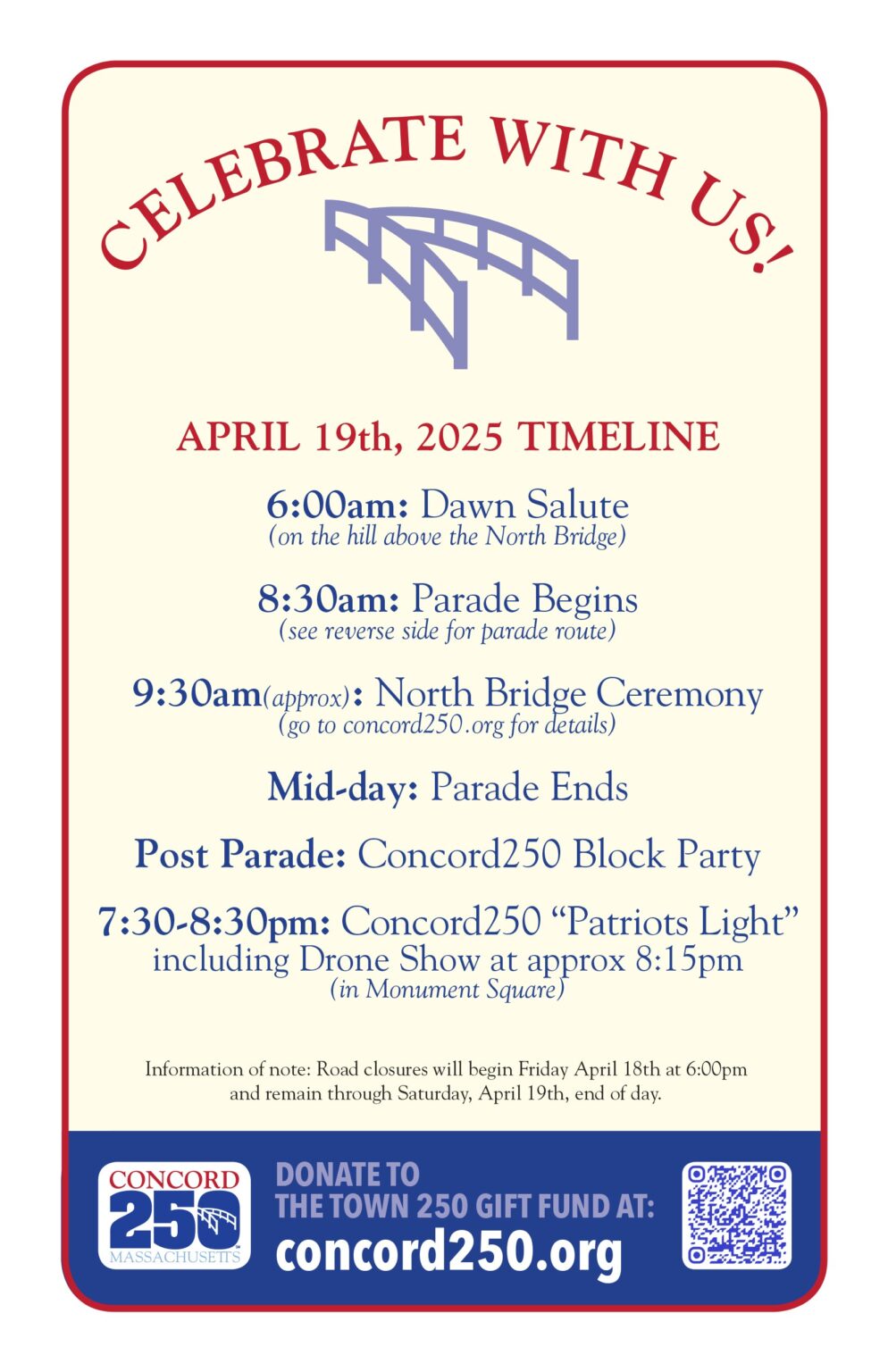 Concord250 April 19 Events - MA250